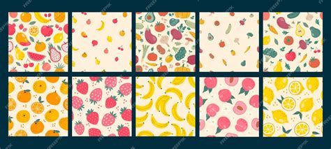 Premium Vector Doodle Grocery Patterns Local Food Vegetables Sweet