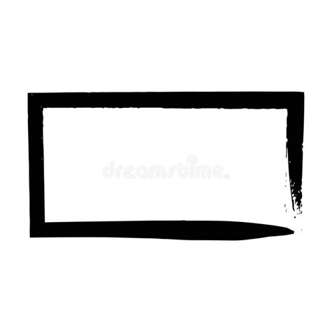 Frame Rectangle Outline Border Grunge Shape Icon Vertical Rectangle Decorative Doodle Element