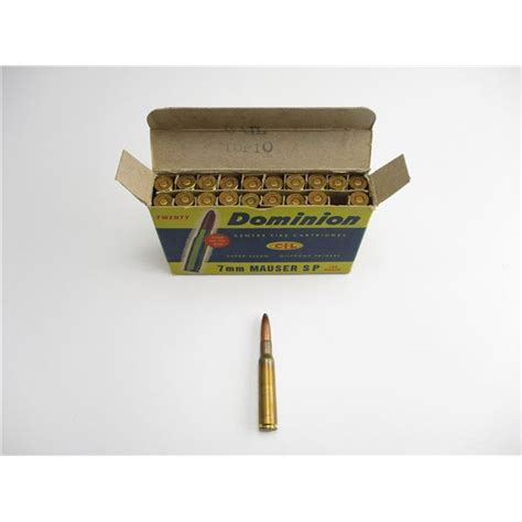 Collectible Cil Dominion 7mm Mauser Ammo Switzers Auction