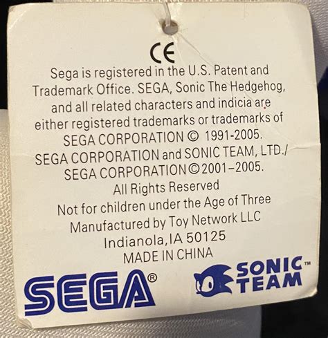 Toy Network Sonic Plush 34ft Rsonicthehedgehog