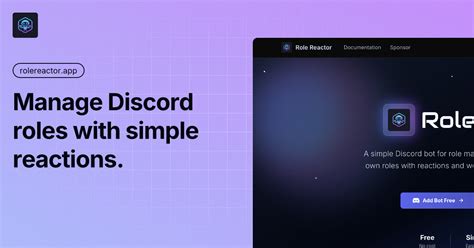 Role Reactor Discord Bot For Automated Role Management