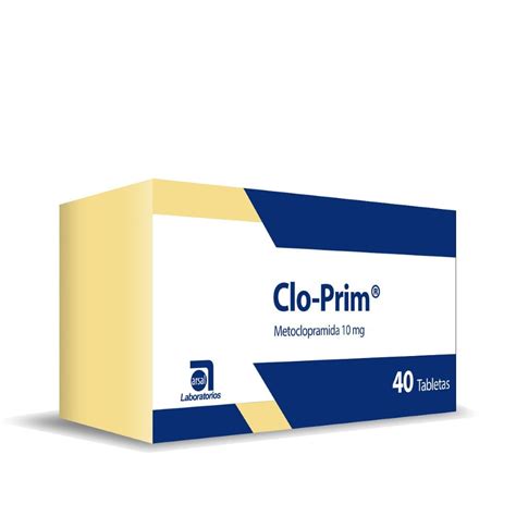 Clo Prim 10mg X 40 Tabletas Siman El Salvador
