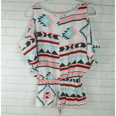 Miss Chievous Tops Miss Chievious Aztec Print Top Sz Medium N