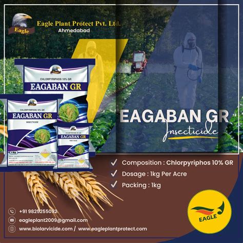 Eagle 🌿 Eagaban Gr Powerful Insecticide 🌿 🔹 Composition Chlorpyriphos 10 Gr 🔹 Dosage 1kg