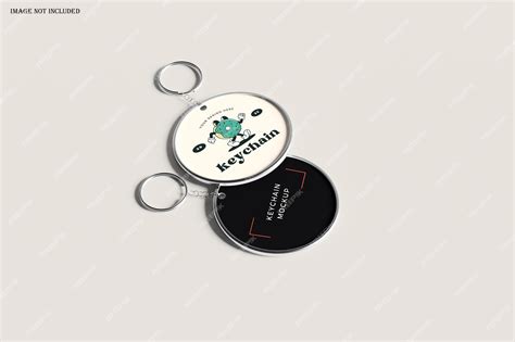 Premium Psd Circular Metal Keychain Mockup