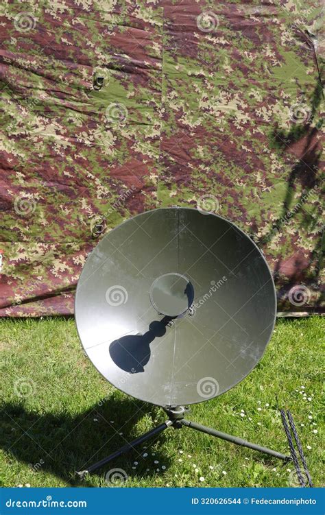 Parabolic Military Antenna For Receiving Signals From Spy Satellites In