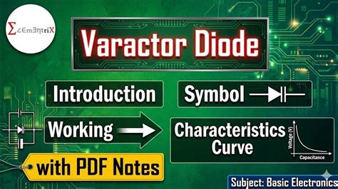 Varactor Diode Varactor Diode In Hindi Construction And Working