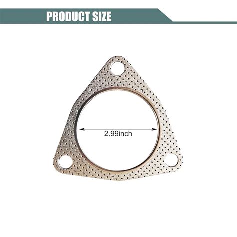 Evo Gasket Kit Modified Exhaust Pipe Interface Gasket Three Hole Flange