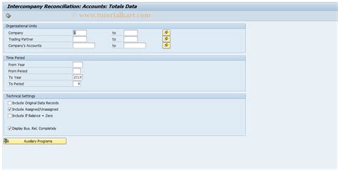 FBIC SAP Tcode Reconciliation Totals Records