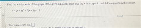 Solved Find The X Intercepts Of The Graph Of The Given