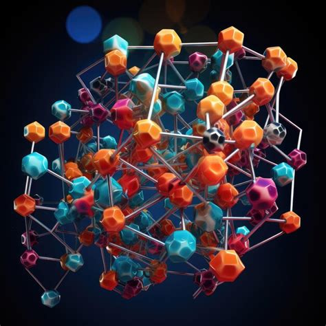 Premium Ai Image Molecular 3d Geometric Cascade