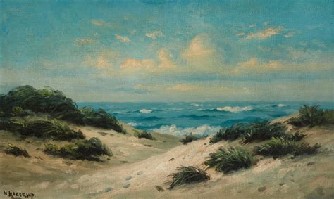 Nels Hagerup Coastal Dunes With Tall Grass Mutualart