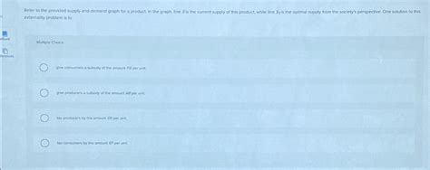 Solved Externality Problem Is Tomultiple Choicegive