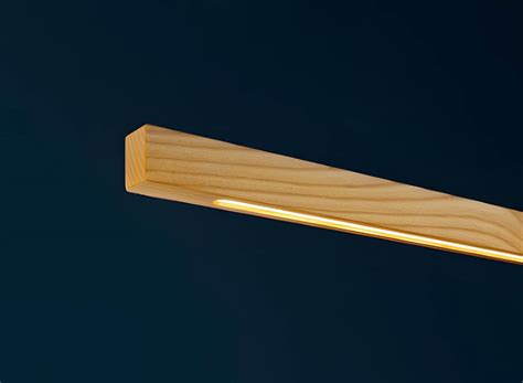 Pine Wood Pendant Light Square Linear Hanging Light For Modern Homes And Offices