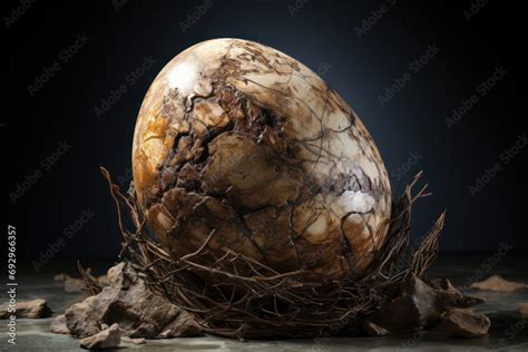 Zdjęcie Stock A Fossilized Dinosaur Egg Nest Offering Clues About Reproductive Behavior And