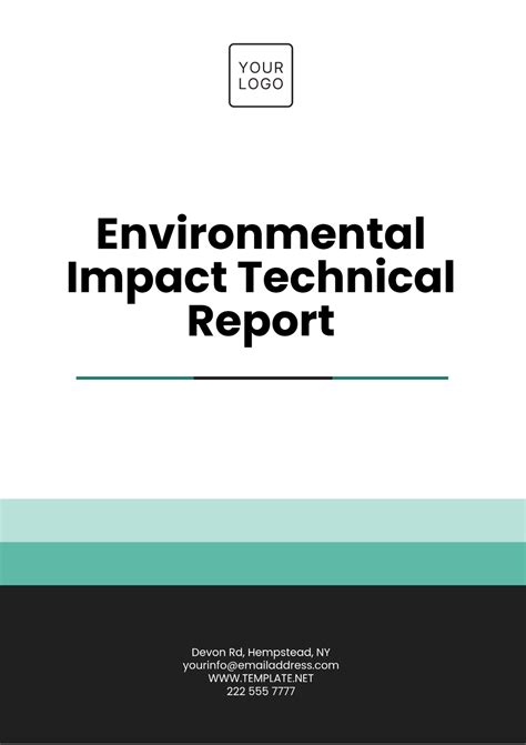 Free Environmental Impact Technical Report Template To Edit Online