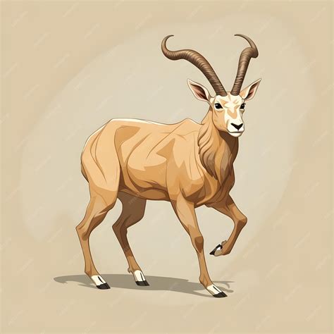 Premium Ai Image Animated Cartoon Flash Card Illustration Of A Markhor