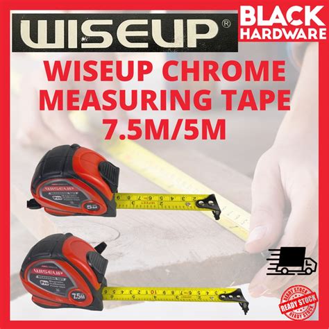 Black Hardware Wiseup Measuring Measurement Hard Tape Hand Work Tools