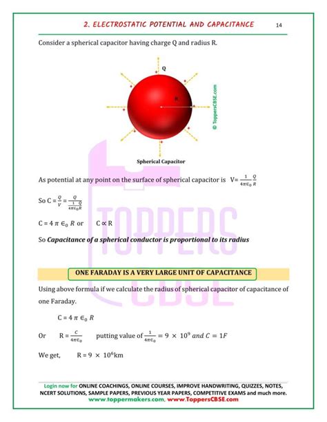 Class 12 Physics Notes Of Chapter 2 Electrostatic Potential And