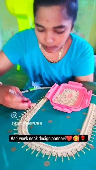 Simple Aari Work Blouse Design 😍 Ponneri Youtube
