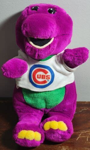 Barney The Dinosaur Plush Dressed In A Chicago Cubs T Shirt Shirt