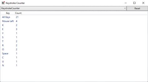 Github Xdan7 Keystrokecounter A C Wpf Application That Counts The