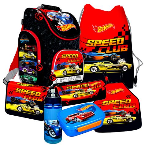 Hot Wheels Cars Autos 7 Tlg Set Schulranzen Ranzen Federmappe Tornist