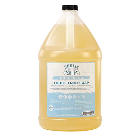 Adams Handmade Soap Unscented Organic Castile Liquid Hand Soap 1