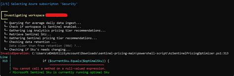 Error You Cannot Call A Method On A Null Valued Expression · Issue 9 · Thecloudscout