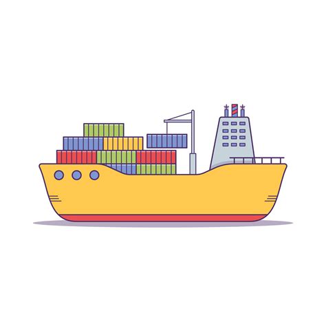 Container Ship Cargo Ship Delivery And Logistic Illustration 35346928