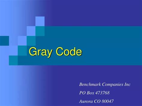 Ppt Gray Code Powerpoint Presentation Free Download Id5211610