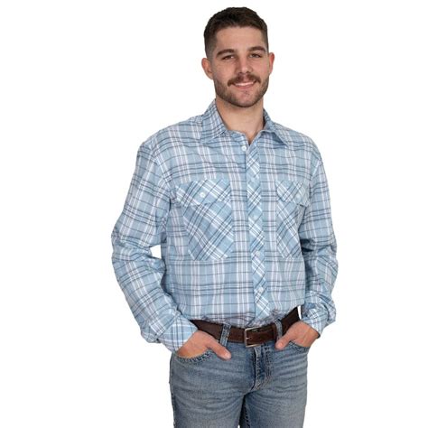 Just Country Shirt Mens Austin Full Button Plaid Gympie Saddleworld