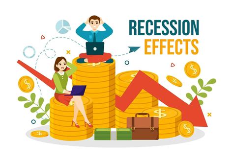 Recesión Efectos Vector Ilustración Con Impacto En Económico