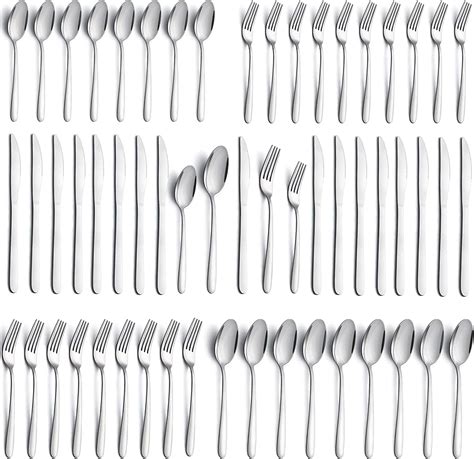 Bestdin Silverware Set 40 Pieces Stainless Steel Flatware Set For 8 Include Fork Knife Spoon