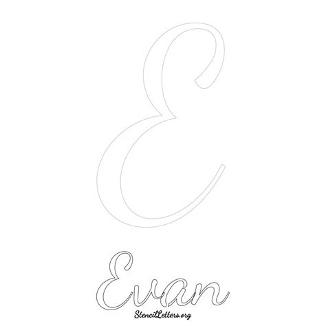 Evan Free Printable Name Stencils With 6 Unique Typography Styles And Lettering Bridges