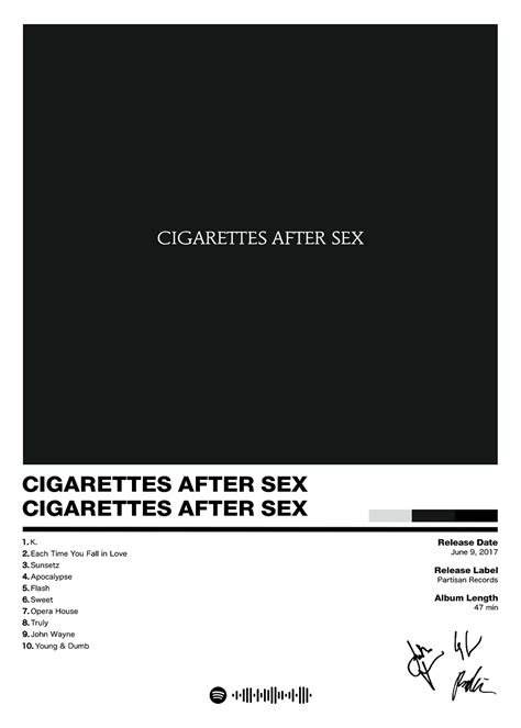 Cigarettes After Sex Album Poster Picture Metal Print Paint By