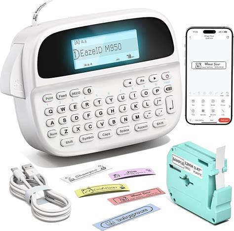 M950 Label Maker Machine With Tape Rechargeable Label