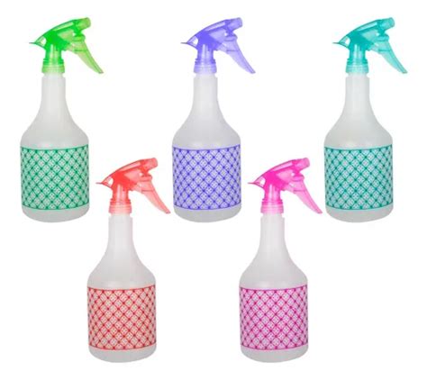 Botella Spray Atomizador Aspersor Plastico 1 Litro 5 Piezas Mercadolibre
