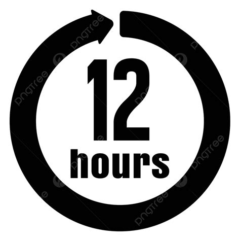 Illustration Of A Vector Icon For A Clock And Timer Displaying 12 Hours Vector Simple Speed