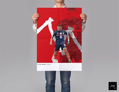 Football Poster Kylian Mbappe France World Cup Digital Poster Mbappe Posters
