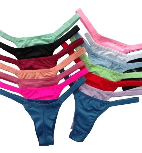 Kit 3 Calcinha Fio Duplo Tanga Intimates Tirinha Microfibra