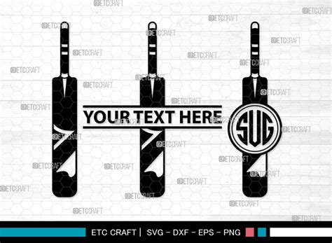 Cricket Bat Svg Monogram Bat Clipart Graphic By Pixel Elites · Creative Fabrica