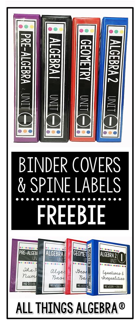 Binder Label Template