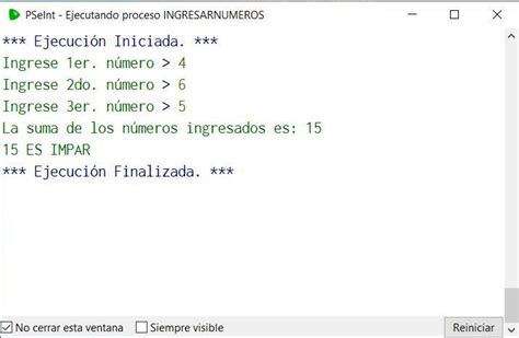 Pseudocodigo Que Sume 3 Numeros Cual Es Muestre El Resultado De La Suma