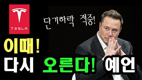 테슬라 단기고점 예측성공 앞으로의 시나리오 공개합니다 나스닥 테슬라 Tsla Youtube