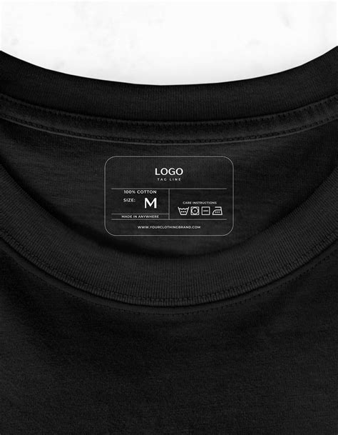 Clothing Neck Label Template Custom Diy Canva File Digital Download