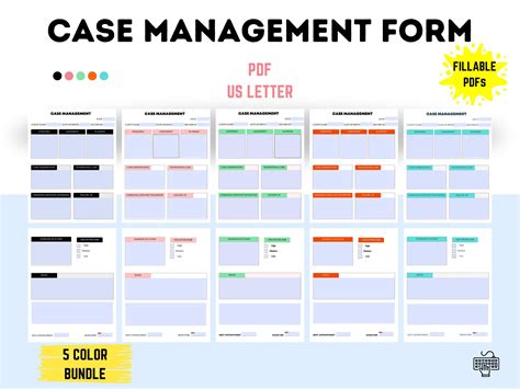 Fillable Case Management Form Bundle Client Documentation Pdf