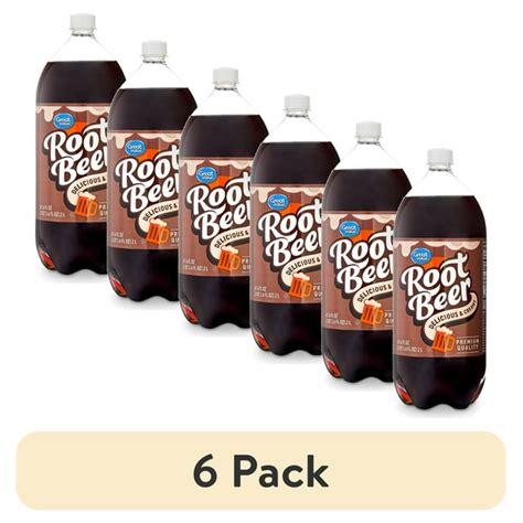6 Pack Great Value Root Beer Soda 2 Liter Bottle