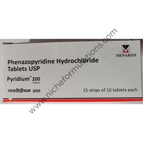 Pyridium 200 Tablet Niche Formulations