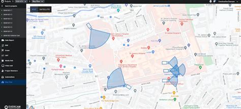 Map View Evercam Construction Cameras